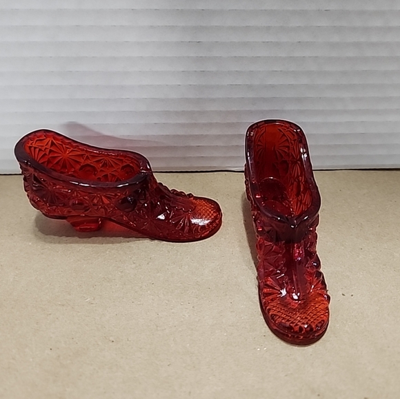 Fenton | Accents | Fenton Red Glass Shoes 2 | Poshmark